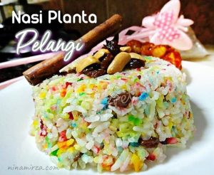 Resipi Nasi Planta Pelangi sedap mudah cantik dimasak